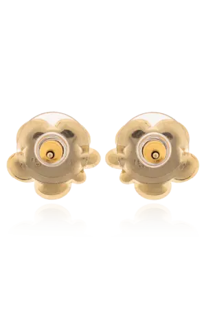 FERRAGAMO Flower Brass Earrings - Black