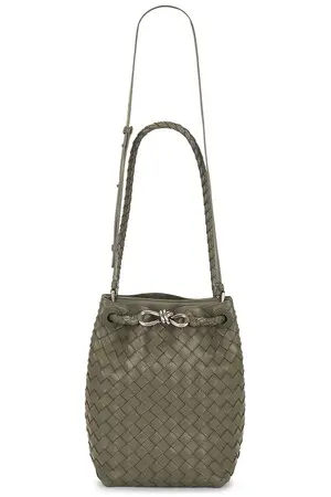 Bottega Veneta Small Andiamo Bucket Bag - Pickle & Vintage Silver