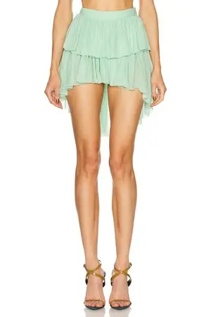 Blumarine Mini Skirt - Green Lily