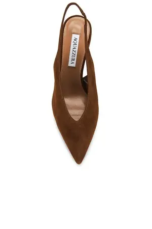 AQUAZZURA Voltaire 85 Slingback Pump - Walnut