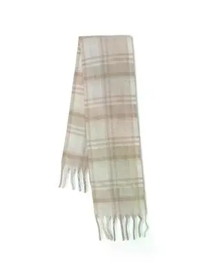 NAPAPIJRI Penia Checkered Fringed Scarf - Neutrals