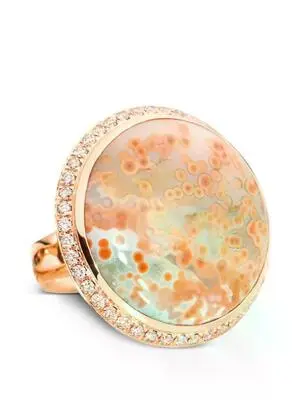 Tamara Comolli Champagne Diamond And Ocean Jasper Ring - Pink