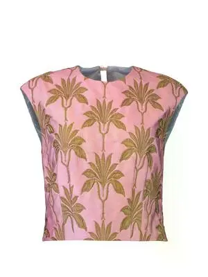 ODEEH Floral Sleeveless Shirt