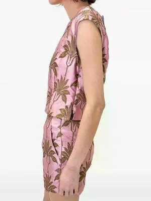 ODEEH Floral Sleeveless Shirt