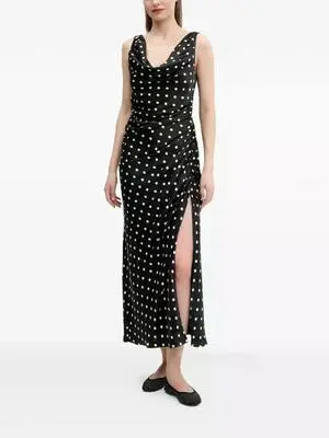 Abercrombie Polka-dot Split Midi Dress