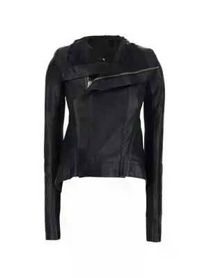 RICK OWENS Leather Zip-Up Jacket