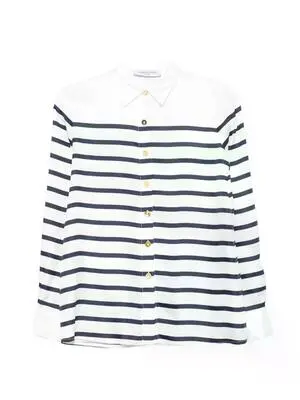 Françoise Striped Buttoned Top