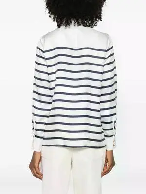 Françoise Striped Buttoned Top