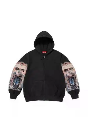 Supreme X Michael Jackson Graphic-print Zip-up Hoodie - Black