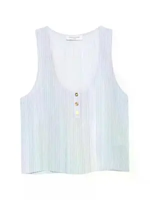 Françoise Striped Button Top