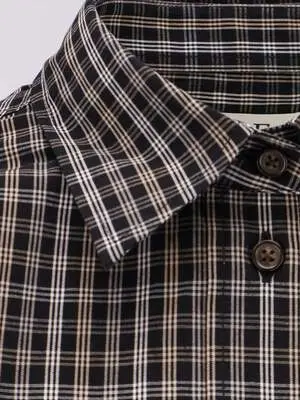 RÓHE Check Pattern Cotton Shirt - Brown