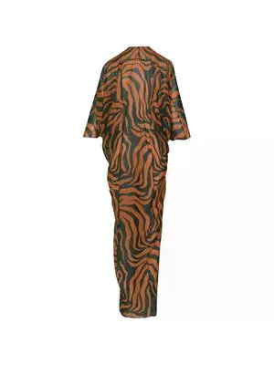 Johanna Ortiz Sensory Tapestry Midi Dress - Brown