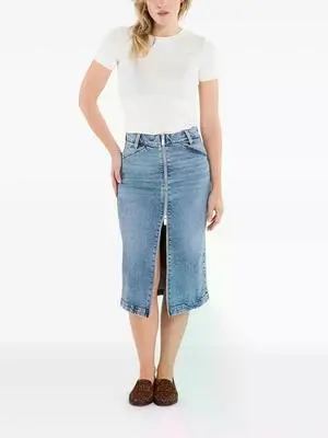 Calvin Klein Zip-front Denim Skirt