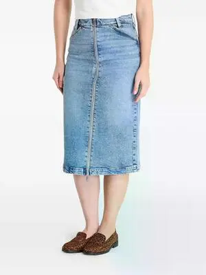 Calvin Klein Zip-front Denim Skirt