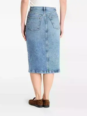 Calvin Klein Zip-front Denim Skirt