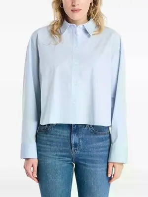 Calvin Klein Cropped Shirt - Blue