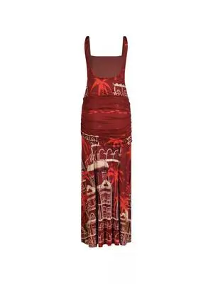 Johanna Ortiz Plant Of Joy Midi Dress - Red