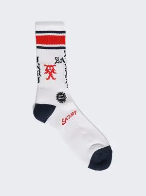 SAINT MXXXXXX Sinner Crew Socks - White