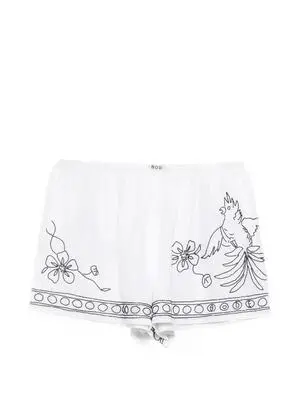BODE Embellished Shorts - White