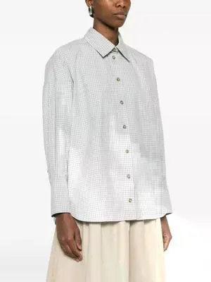 Brandon Maxwell Checkered Boyfriend Shirt