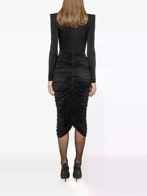 NISSA Ruched Midi Dress