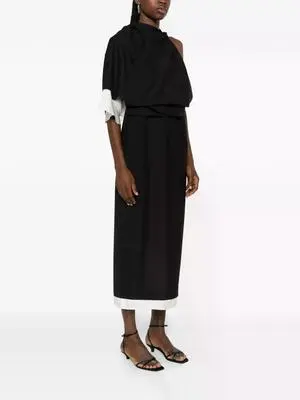 RÓHE Draped One-shoulder Maxi Dress