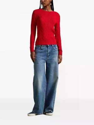Polo Ralph Lauren Cable-knit Crew-neck Sweater - Red