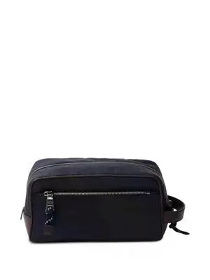Prada Leather-trimmed Logo Plaque Wash Bag