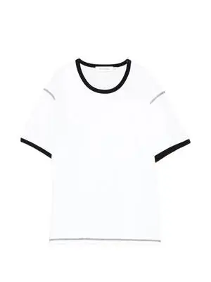 AYA MUSE Waffle Trimmed T-Shirt