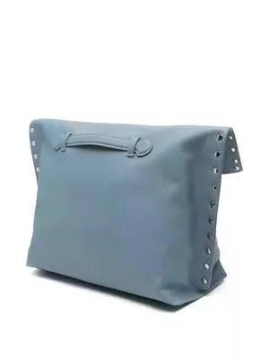 ZANELLATO Medium Saeta Stud Leather Tote - Blue