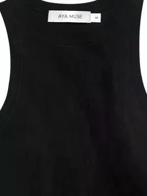 AYA MUSE Crew-neck Tank Top - Black