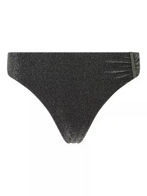 Karl Lagerfeld Metallic Bikini Bottom - Black