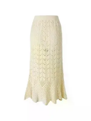 Zimmermann Crochet Knit Skirt - Neutrals