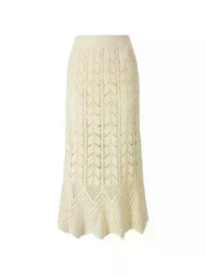 Zimmermann Crochet Knit Skirt - Neutrals
