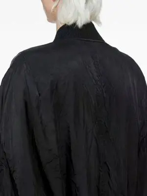 Rick Owens Ruched Bomber Jacket - Black