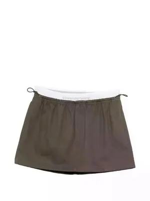 Alexander Wang Logo Elasticated-waistband Mini Skirt