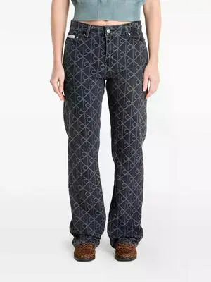 Calvin Klein Signature 90s Straight Jeans - Black