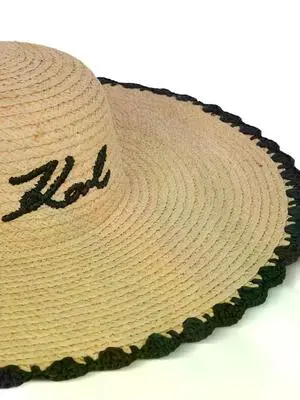 Karl Lagerfeld Scallop-edge Sun Hat