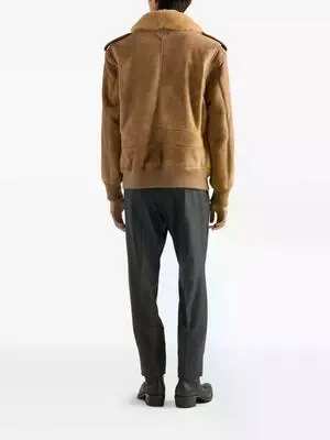 Prada Suede Bomber Jacket - Brown