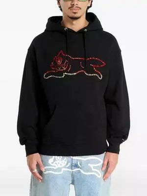 BILLIONAIRE BOYS CLUB - ICE CREAM Popover Crystal Running-dog Hoodie - Black