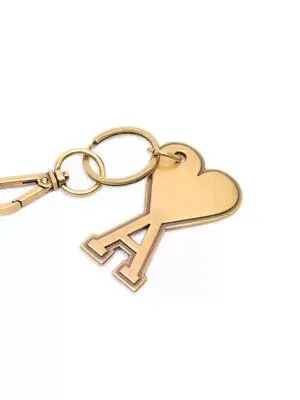 Ami Heart Letter Keyring - Gold