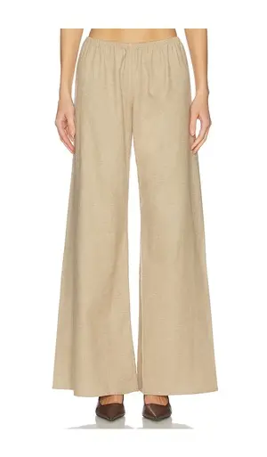 LA LIGNE Flannel Colby Pant - Tan
