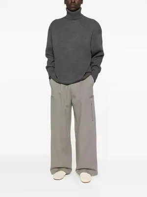 ENTIRE STUDIOS Ribbed Roll-neck Sweater - Grey