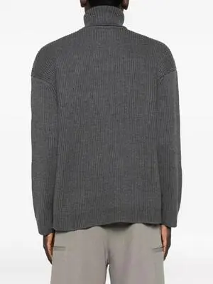 ENTIRE STUDIOS Ribbed Roll-neck Sweater - Grey