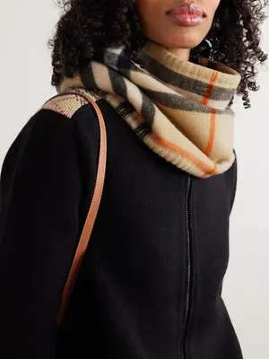 Burberry Checked Cashmere Snood - Neutrals