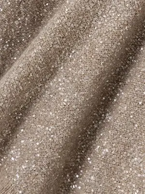 Brunello Cucinelli Sequined Knitted Sweater - Brown