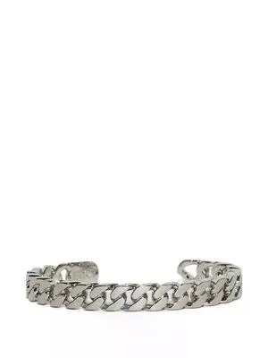 MAISON MARGIELA Enamel Logo Cuff Bracelet - Silver