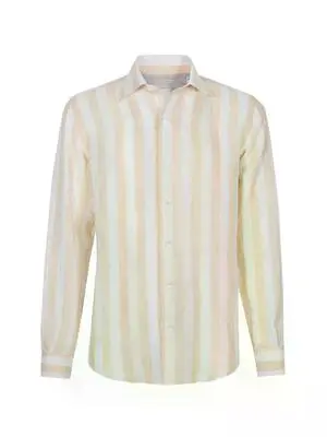 Eleventy Long-sleeve Striped Shirt - Neutrals