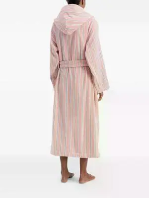 TEKLA Hooded Striped-pattern Bathrobe