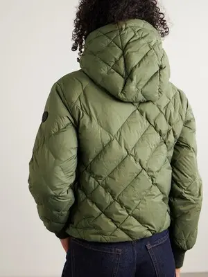 Burberry Hooded Appliquéd Padded Quilted Shell Down Jacket